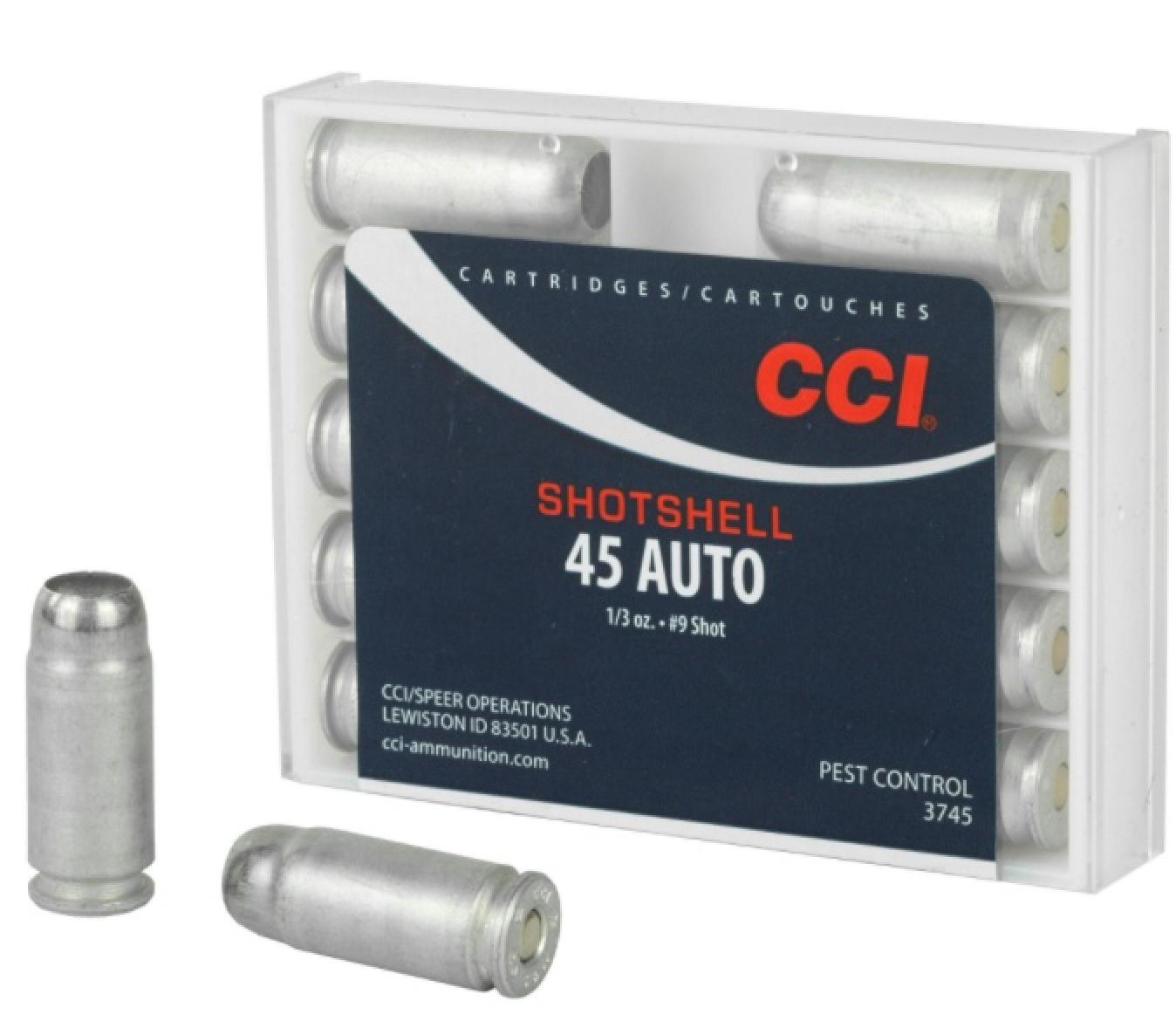 CCI .45 ACP Shotshell Ammunition 10 Rounds #9 Shot 120 Grains
