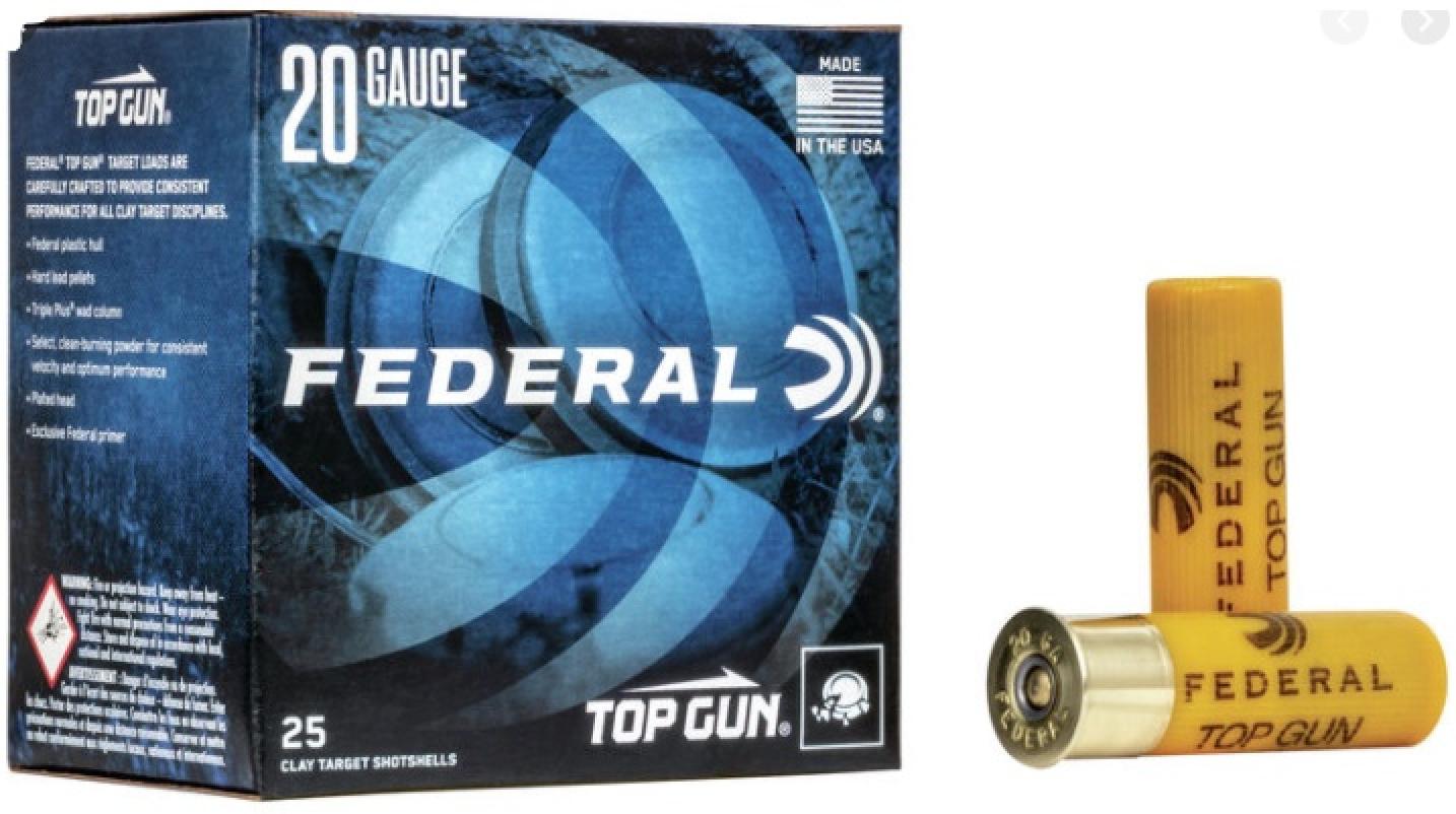 Federal Premium Top Gun Target Load 20 Gauge #8 Shotshells